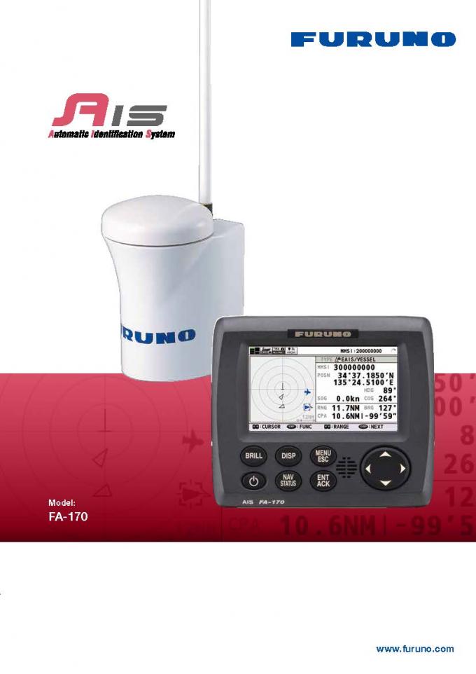 FURUNO FA170 Class A AIS transponder Clear 4.3" color display Global ...